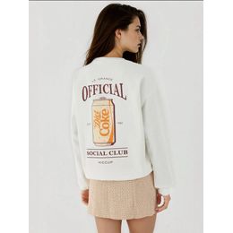 Hiccup Sweatshirt Damen Gr&ouml;&szlig;e XXS orange / apricot / bordeaux / wei&szlig;