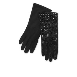Philipp Plein Fingerhandschuhe Damen Gr&ouml;&szlig;e M schwarz