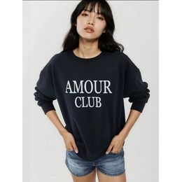 Hiccup Sweatshirt Damen Gr&ouml;&szlig;e L/XL navy / wei&szlig;