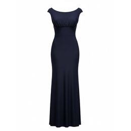 Goddiva Abendkleid Damen Gr&ouml;&szlig;e 42 dunkelblau Winterkleid