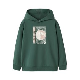 name it Sweatshirt 'NKMVugo' Jungen Gr&ouml;&szlig;e 146/152 dunkelgr&uuml;n / ros&eacute; / wei&szlig;