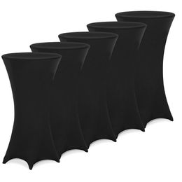 Detex Stehtischhusse 5er-Set Schwarz &Oslash;80 cm