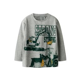 name it Shirt 'NMMSENNET' Jungen Gr&ouml;&szlig;e 122/128 gelb / graumeliert / gr&uuml;n