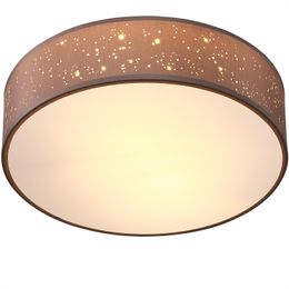 Monzana Deckenlampe Taupe Stoff Ø38cm Sternenhimmel