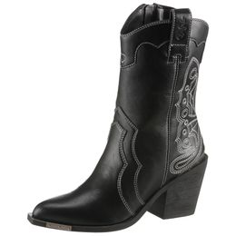 Buffalo Cowboystiefel Damen Gr&ouml;&szlig;e 36 schwarz / wei&szlig; Winterschuhe