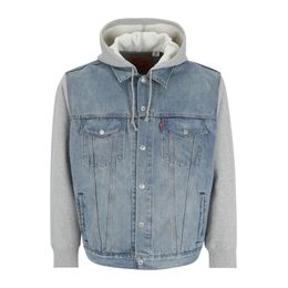 Levi's Big & Tall 'Hybrid Hoodie Trucker Jacket (Big & Tall)' Herren Gr&ouml;&szlig;e XXL blue denim / graumeliert