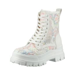 BUFFALO Lace-Up Ankle Boots 'Aspha Rld' female size 40 Light blue / Light yellow / Rose / White