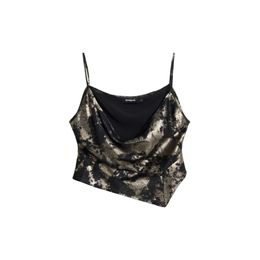 Desigual Top Damen Gr&ouml;&szlig;e L bronze / schwarz
