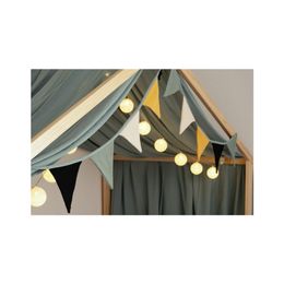 Home Deluxe Wimpelkette Musselin LINDO Khaki - versch. Ausf&uuml;hrungen