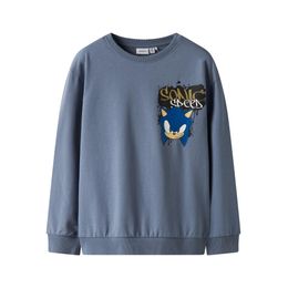 name it Sweatshirt 'Sonic' Jungen Gr&ouml;&szlig;e 146/152 azur / taubenblau / senf / wei&szlig;