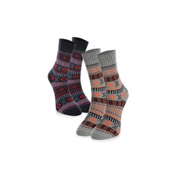 Crea Socks Socken 'Winter' Herren Gr&ouml;&szlig;e 36/40 marine / grau / orange / rot