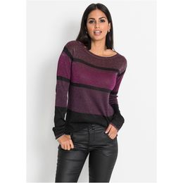 bonprix Feinstrickpullover aus Viskose-Mix, lila