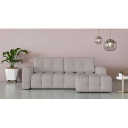 Ecksofa OTTO HOME "Manilla, wahlweise mit Bettfunktion, B/T/H 265/170/91 cm", grau (taupe), B:265cm H:91cm T:170cm, 100% Polyester, Sofas, Ecksofa, L-Form mit Recamiere rechts/links bestellbar, Wellenunterfederung