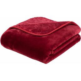 Gözze Wohndecke GÖZZE "Premium Cashmere Feeling", rot, B:220cm L:240cm, Polyester, Wohndecken, mit premium Cashmere Feeling, Kuscheldecke