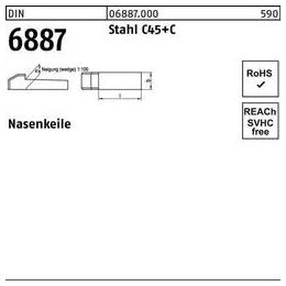 Nasenkeil DIN 6887 10x 8x 45 Stahl C45+C 25 St&uuml;ck