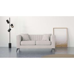 Home Affaire 2-Sitzer &raquo;MATTHEW elegantes Designsofa, Ma&szlig;e B/T/H: 170/86/74 cm&laquo; Steppung im R&uuml;cken, lose Sitzkissen, incl. Zierkissen beige 100% 