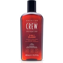 American Crew Haarshampoo »3In1 Classic Shampoo 450 ml« Für Herren aller Haartypen, spendet Feuchtigkeit, beruhigt Kopfhaut. braun Herren-Shampoo...