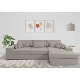 OTTO home Ecksofa &raquo;Enid L-Form&laquo; 3 Teile, bestehend aus Modulen, in vielen Bez&uuml;gen, auch in Breitcord beige Baumwollmix (60% Baumwolle/40% Leinen);