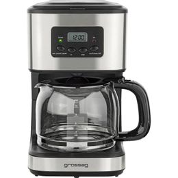 GROSSAG Filterkaffeemaschine »KA 46 mit Timer« 1, 5 l Kaffeekanne Papierfilter 1x4 schwarz/edelstahlfarben
