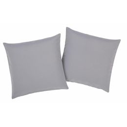 Bruno Banani Dekokissen »Lagan« 2-er Set, einfarbig, Kissenhüllen ohne Füllung, 40 x 40 cm grau + unifarben Obermaterial: 100% Polyester B/L: 40 cm...
