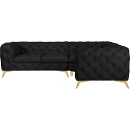 Home Affaire Chesterfield-Sofa »Ecksofa GLYNIS L-Form mit Wellenunterfederung, Maße B/T/H 264/204/75cm« aufwändige Knopfheftung, moderne...