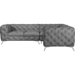 Home Affaire Chesterfield-Sofa &raquo;Ecksofa GLYNIS L-Form mit Wellenunterfederung, Ma&szlig;e B/T/H 264/204/75cm&laquo; aufw&auml;ndige Knopfheftung, moderne Chesterfield 