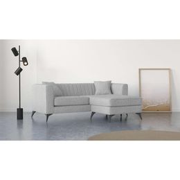 Home Affaire Ecksofa &raquo;MATTHEW L-Form ideal f&uuml;r kleine R&auml;ume, Ma&szlig;e B/T/H: 201/162/74 cm&laquo; elegantes Designsofa, feine Steppung im R&uuml;cken, incl. 