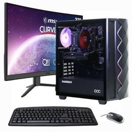 GAMEMAX PC-Komplettsystem »MegaDeal Diamond BK 2508 AMD Ryzen 5 5500 RTX 4060 32GB DDR4 1TB SSD« 32 ′′ AMD Ryzen 5 32 GB RAM Windows 11 + MSI G32C4...