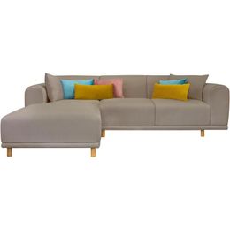 OTTO home Ecksofa &raquo;Maroon L-Form&laquo; in skandinavischem Design, mit losen Kissen beige Struktur (100% Polyester);Struktur grob ( 100% POLYPROPYLEN;