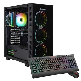 GAMEMAX Gaming-PC &raquo;Draco XD 7590 AMD Ryzen 5 7500F RTX 5060 32GB DDR5 1TB SSD&laquo; Windows 11, DDR5 RAM schwarz WLAN AC, ARGB-Beleuchtung Front, 4x USB...