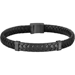 BOSS Lederarmband »TAILORED« schwarz M BOSS Schmuck - Herrenarmband