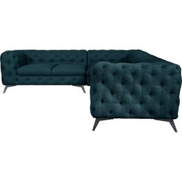 Home Affaire Chesterfield-Sofa »Ecksofa GLYNIS L-Form mit Wellenunterfederung, Maße B/T/H 323/264/75cm« aufwändige Knopfheftung, moderne...