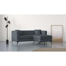 Home Affaire Ecksofa &raquo;MATTHEW L-Form ideal f&uuml;r kleine R&auml;ume, Ma&szlig;e B/T/H: 201/162/74 cm&laquo; elegantes Designsofa, feine Steppung im R&uuml;cken, incl. 