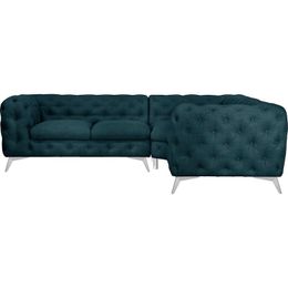 Home Affaire Chesterfield-Sofa »Ecksofa GLYNIS L-Form mit Wellenunterfederung, Maße B/T/H 264/204/75cm« aufwändige Knopfheftung, moderne...