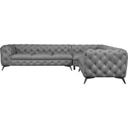 Home Affaire Chesterfield-Sofa »Ecksofa GLYNIS L-Form mit Wellenunterfederung, Maße B/T/H 323/264/75cm« aufwändige Knopfheftung, moderne...