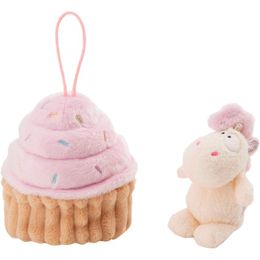 Nici Kuscheltier »Theodor & Friends GREEN, Einhorn Creamy Pink 10 cm in Cupcake mit Loop« bunt