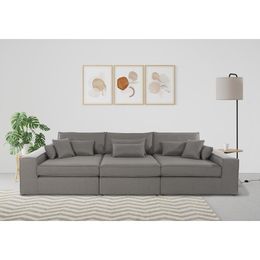 OTTO home 3-Sitzer &raquo;Enid&laquo; 3 Teile, bestehend aus Modulen, in vielen Bez&uuml;gen, auch in Breitcord beige Baumwollmix (60% Baumwolle/40% Leinen);Struktur 