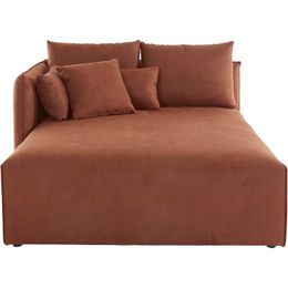 OTTO home Ottomane &raquo;N&ouml;re&laquo; Lounge-Modul - zum eigenen Zusammenstellen, Breite 138cm, Tiefe 168cm braun 100% Polyester