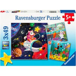 Ravensburger Puzzle »3x49, Tierwissenschaftler« Made in Europe bunt