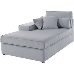 OTTO home Ottomane &raquo;Florid&laquo; einzeln stellbar oder als Teil eines Modulsofas, auch in Cord silber Baumwollmix (60% Baumwolle/40% Leinen);Struktur fein 