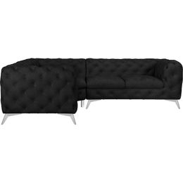 Home Affaire Chesterfield-Sofa »Ecksofa GLYNIS L-Form mit Wellenunterfederung, Maße B/T/H 264/204/75cm« aufwändige Knopfheftung, moderne...