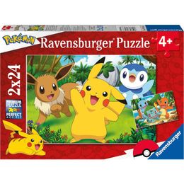 Ravensburger Puzzle »Pikachu und seine Freunde« 2x24 Teile; Made in Europe bunt