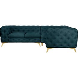 Home Affaire Chesterfield-Sofa »Ecksofa GLYNIS L-Form mit Wellenunterfederung, Maße B/T/H 264/204/75cm« aufwändige Knopfheftung, moderne...