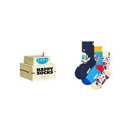 Happy Socks Langsocken 3er Pack, mit verspielten Roboter-Motiven beige 22 (23) 22 (23) Sockenset von Happy Socks