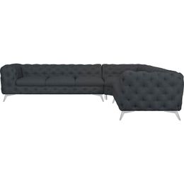 Home Affaire Chesterfield-Sofa »Ecksofa GLYNIS L-Form mit Wellenunterfederung, Maße B/T/H 323/264/75cm« aufwändige Knopfheftung, moderne...