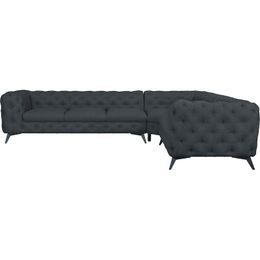 Home Affaire Chesterfield-Sofa »Ecksofa GLYNIS L-Form mit Wellenunterfederung, Maße B/T/H 323/264/75cm« aufwändige Knopfheftung, moderne...
