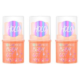 Essence Highlighter »BABY GOT HOLO GLOW highlighter stick« mit starkem Glanzeffekt Holy Apricotly Holografischer pfirsichähnlicher Schimmer