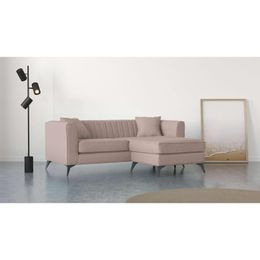 Home Affaire Ecksofa &raquo;MATTHEW L-Form ideal f&uuml;r kleine R&auml;ume, Ma&szlig;e B/T/H: 201/162/74 cm&laquo; elegantes Designsofa, feine Steppung im R&uuml;cken, incl. 