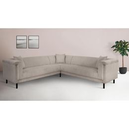 Home Affaire Ecksofa »AGNIA L-Form B/T/H: 244/244/71 cm« incl. Zierkissen, gleichschenklig, auch in Cord taupe
