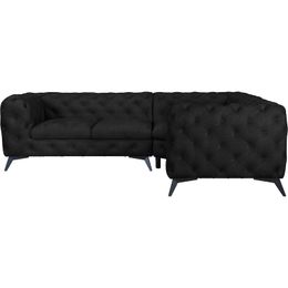 Home Affaire Chesterfield-Sofa »Ecksofa GLYNIS L-Form mit Wellenunterfederung, Maße B/T/H 264/204/75cm« aufwändige Knopfheftung, moderne...